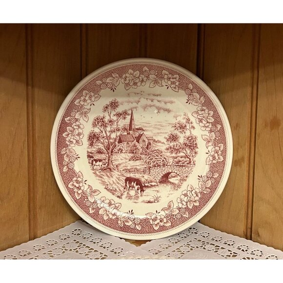 Biltons | Dining | Vintage Biltons England Pinkred White Transferware ...